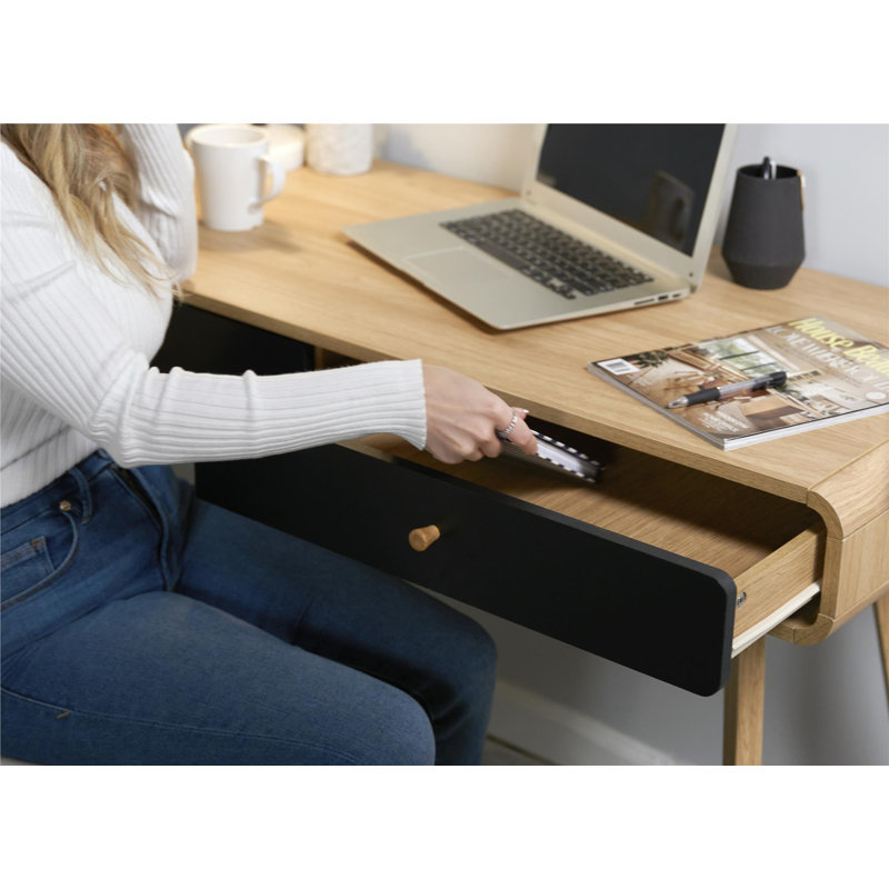George Oliver Jenniya Writing Desk with Drawers & Reviews | Wayfair